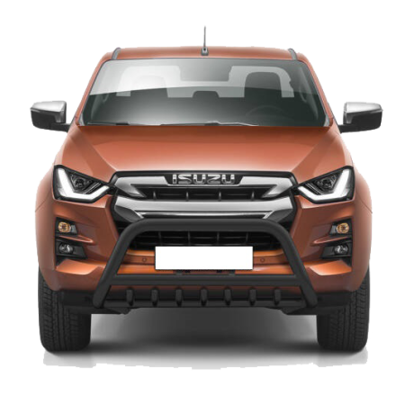 D-Max Bull Bar - Acero inoxidable negro reforzado - Homologado - N60 ...