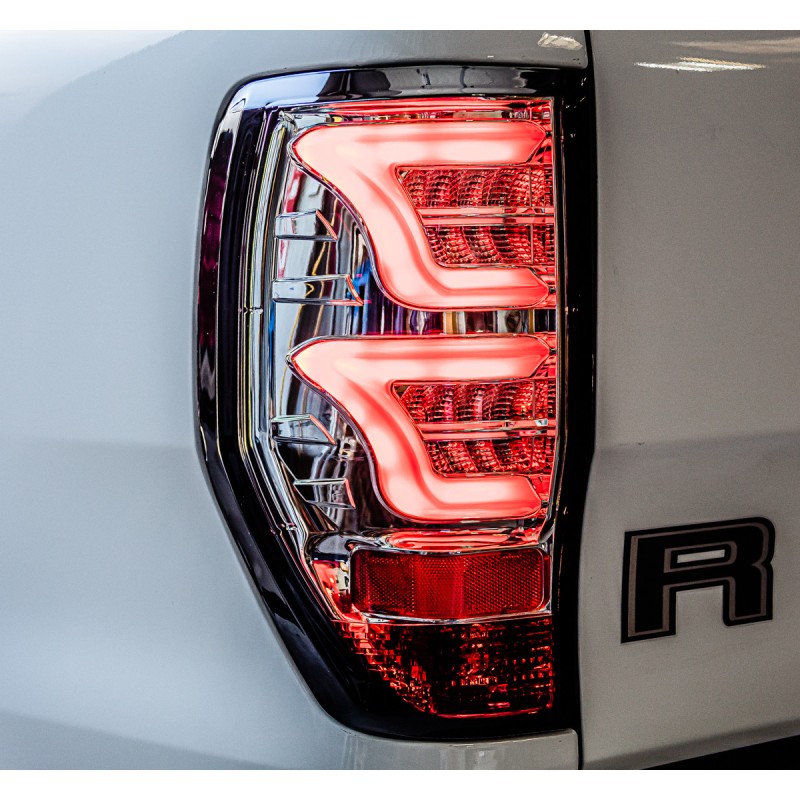 Fari LED Ford Ranger - Fondo Cromato - Vetro Fumè - (dal 2012 al 2022)